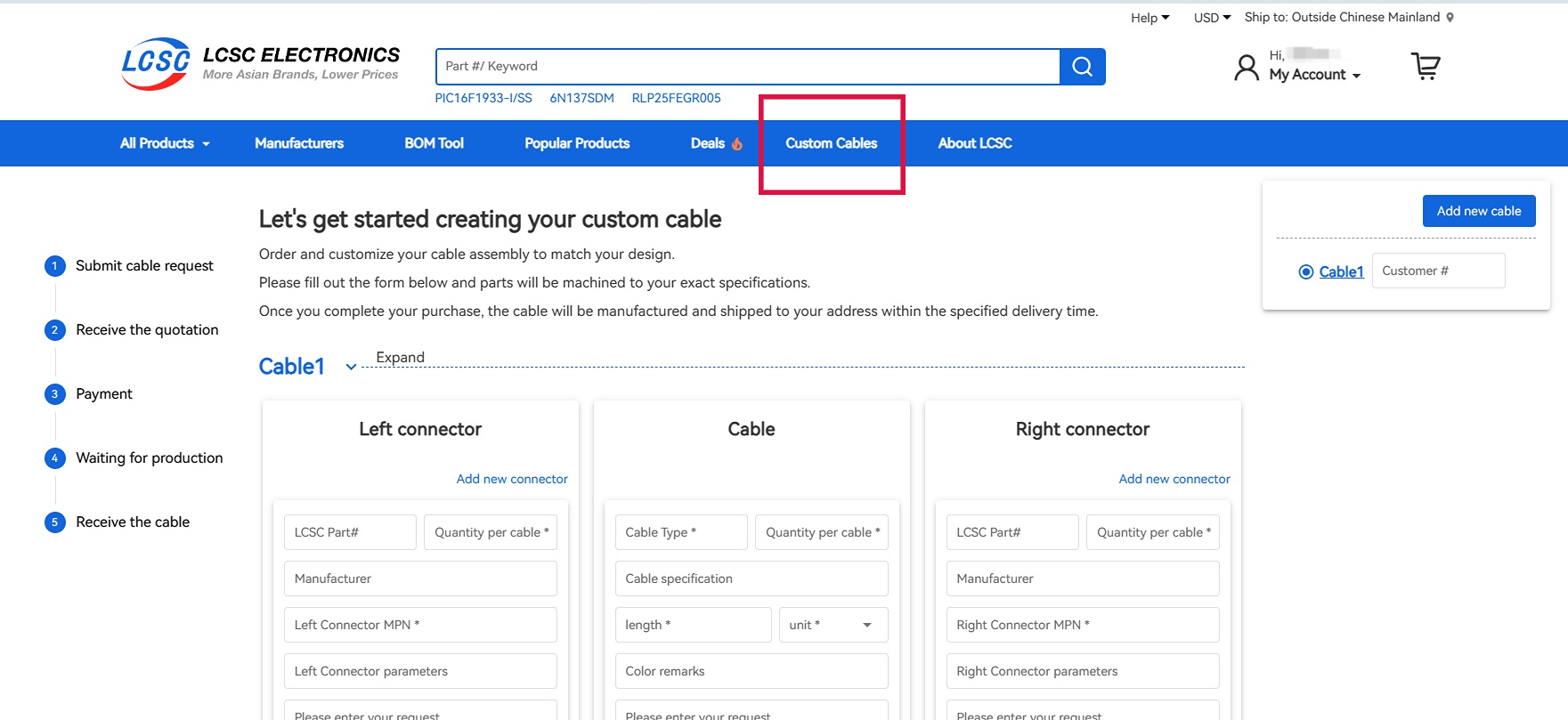 Lcsc Electronics Online Custom Cables Service Is Launching Blog Lcsc Electronics