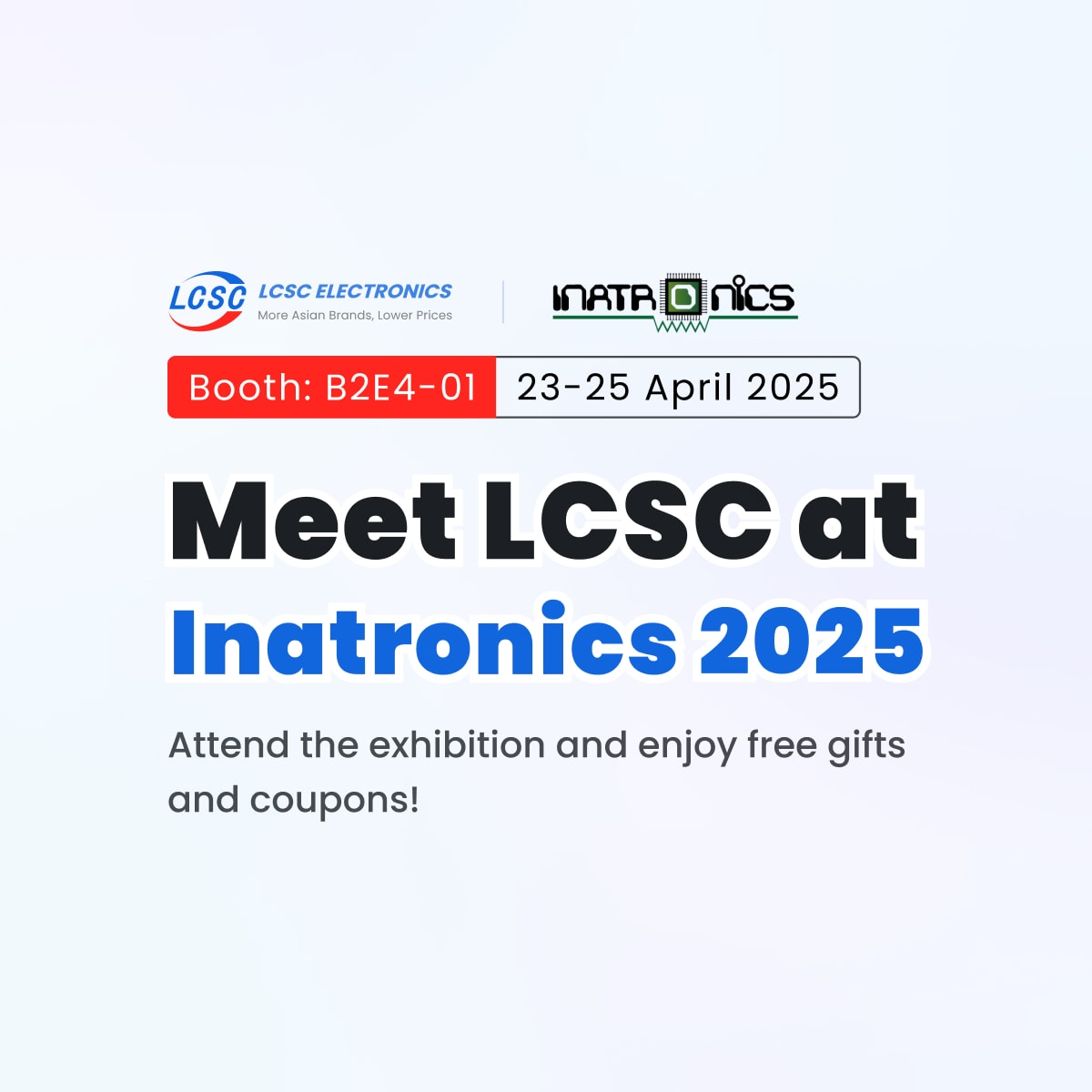 Inatronics 2025: LCSC at Indonesia April 23-25
